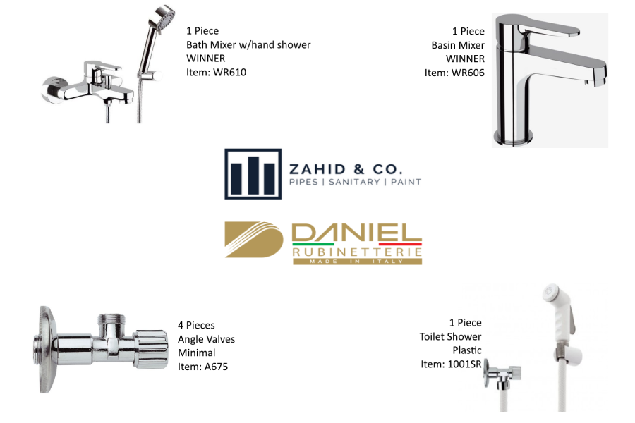 Bath Set w/Hand Shower WINNER DANIEL Italy